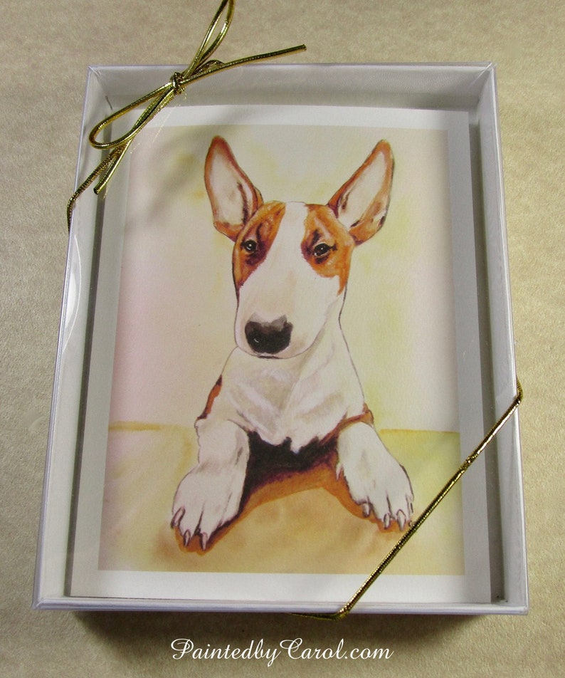 Bull Terrier Note Cards Bull Terrier Stationery Bull Terrier | Etsy