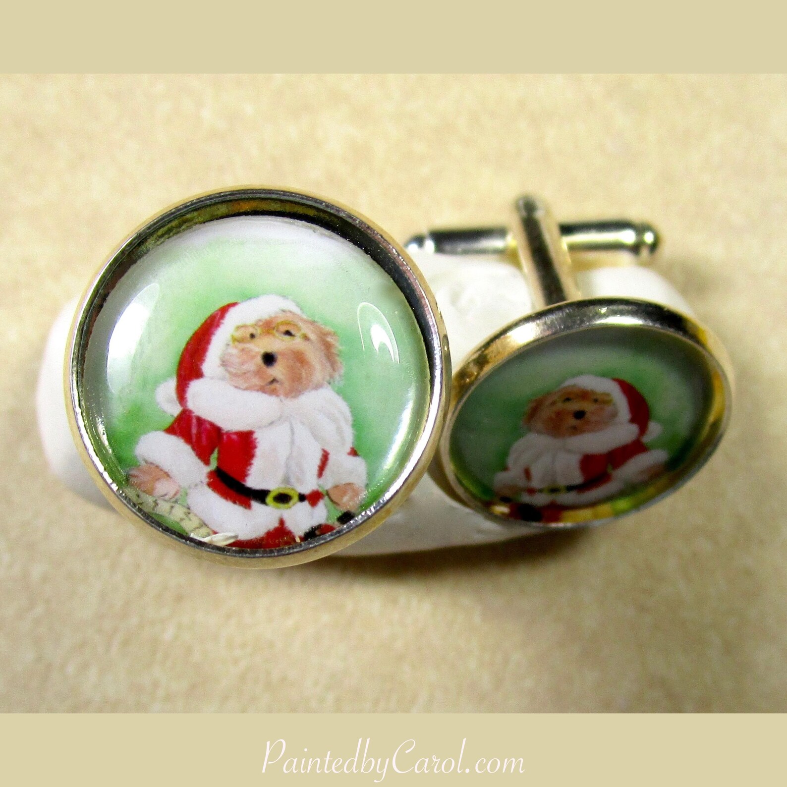 Christmas Cufflinks, Santa Claus Cufflinks, Teddy Bear Cufflinks ...