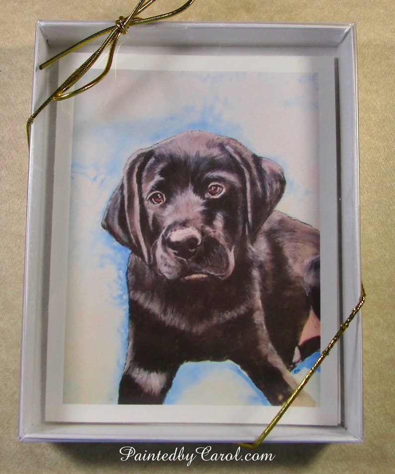 Black Lab Note Cards Labrador Retriever Stationery Black Lab | Etsy