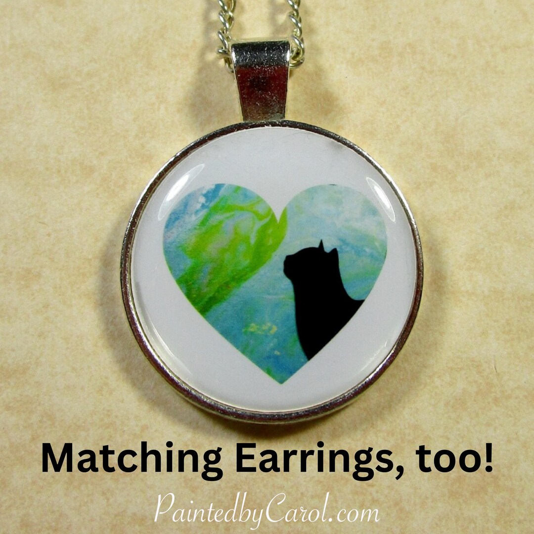 Short-haired Cat Heart Pendant, Cat Jewelry, Cat Mom Gifts, Cat ...