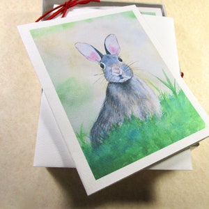 Bunny Note Cards, Rabbit Stationery, Cottontail Blank Cards, Bunny ...