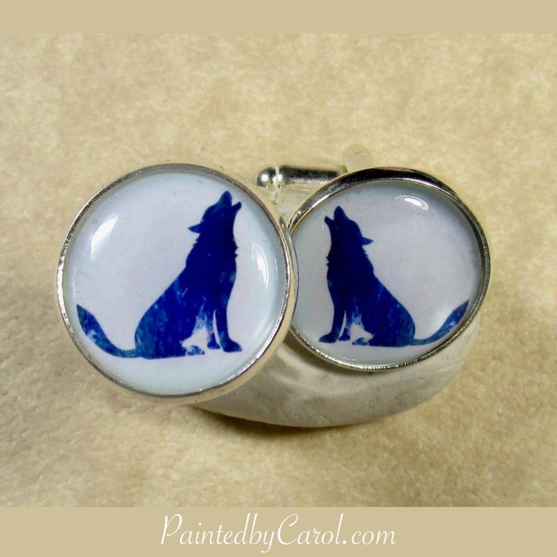 Wolf Cufflinks - Etsy