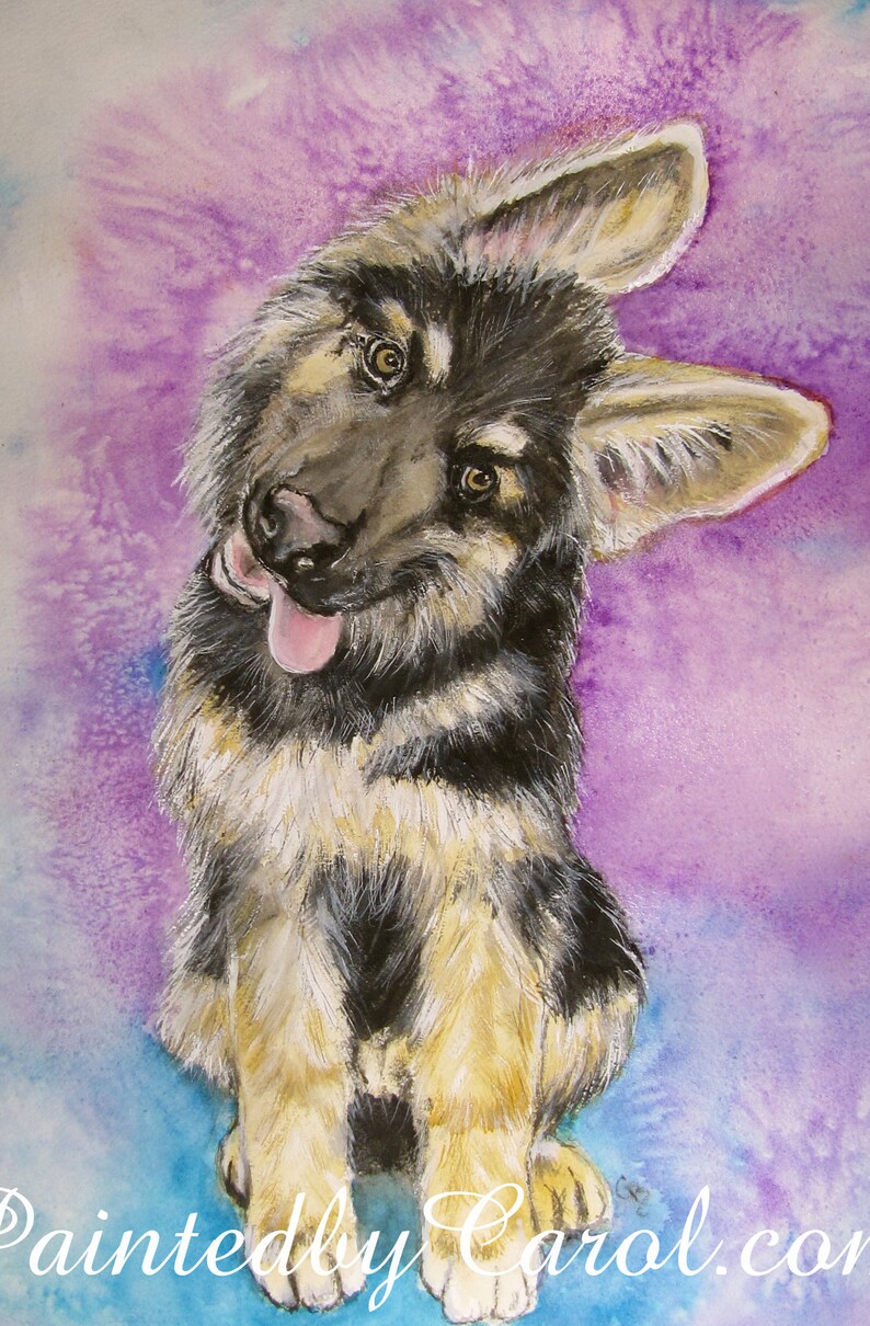German Shepherd Painting German Shepherd Original Art German | Etsy