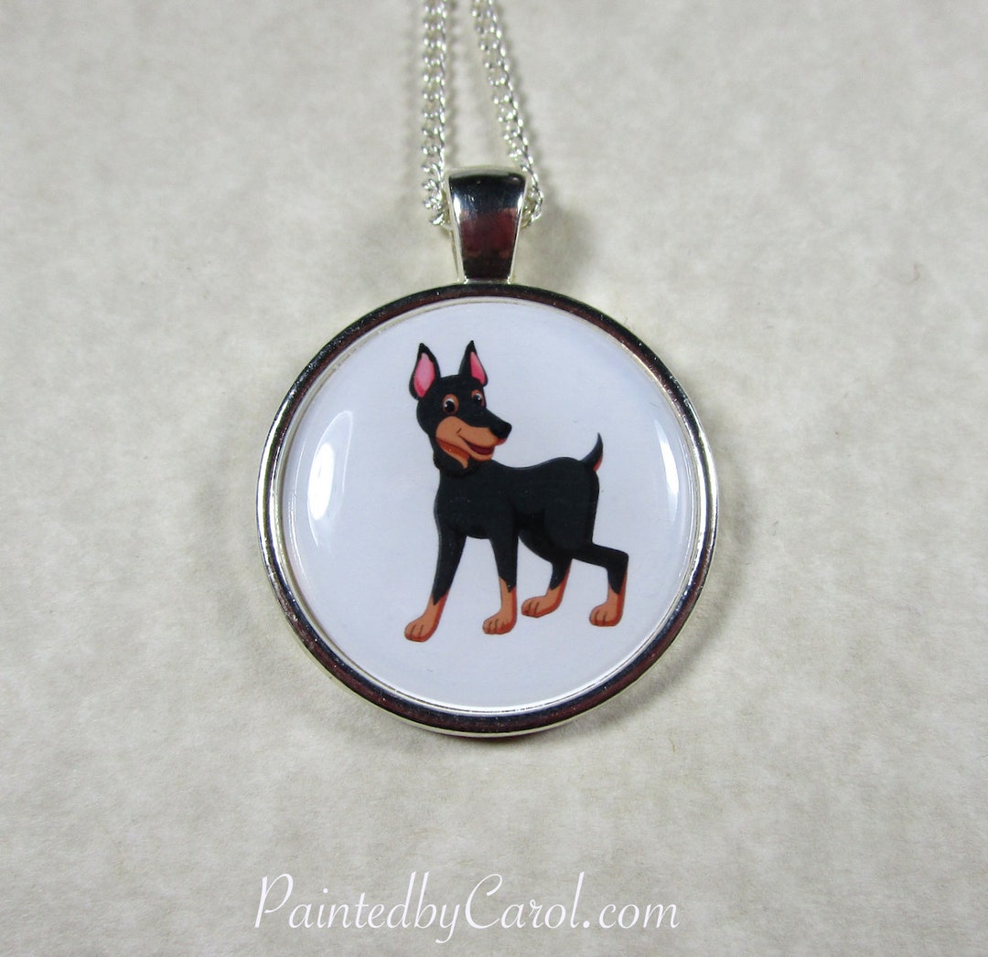 Doberman Pinscher Necklace, Doberman Pendant, Doberman Jewelry ...