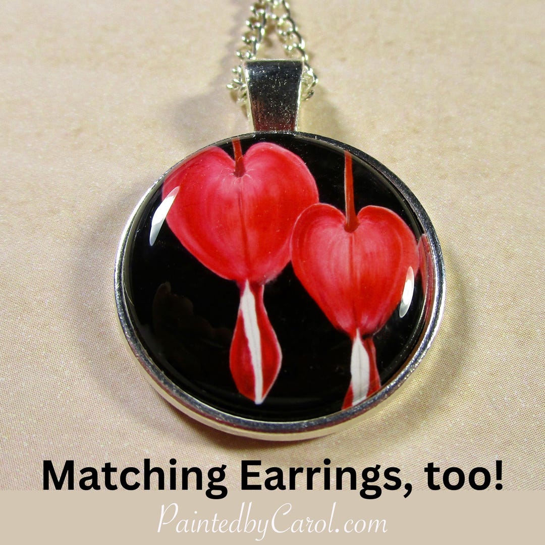 Bleeding Heart Pendant, Bleeding Heart Jewelry, Red Bleeding Heart, Old ...