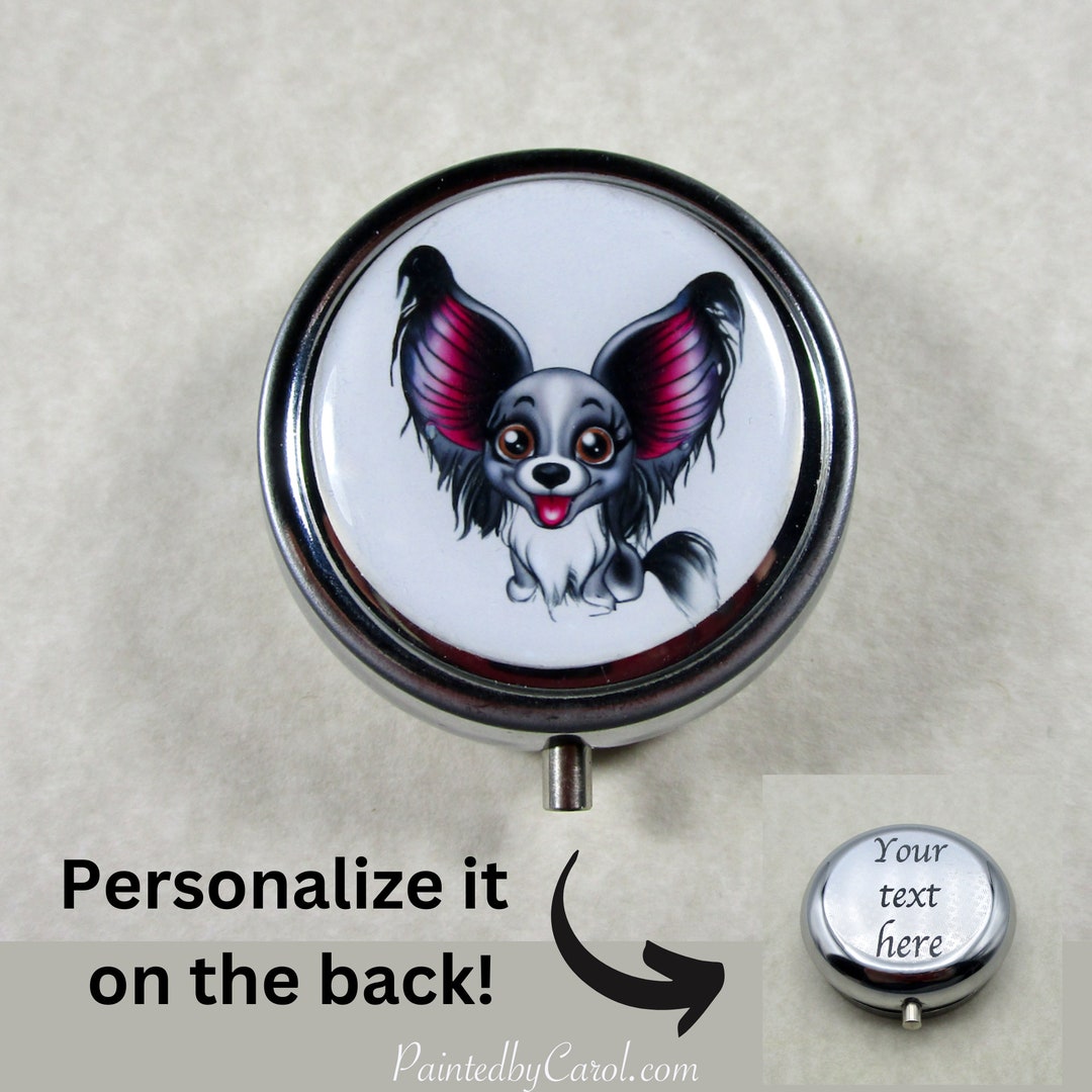 Papillon Pillbox, Papillon Pill Container, Papillon Mint Box, Papillon ...