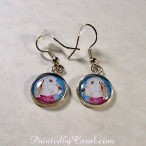 English Setter Portrait Earrings, English Setter Studs, English Setter ...