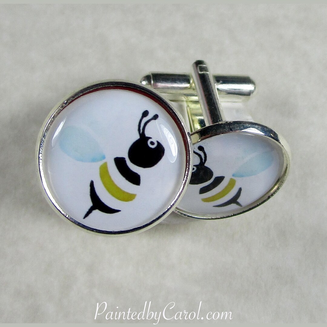 Bumble Bee Cufflinks, Bumble Bee Mens Jewelry, Bumble Bee Mens Gift ...