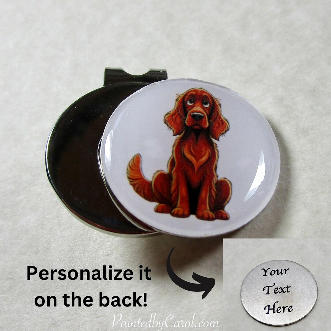 Irish Setter Golf Ball Marker, Irish Setter Gifts, Irish Setter Men's ...