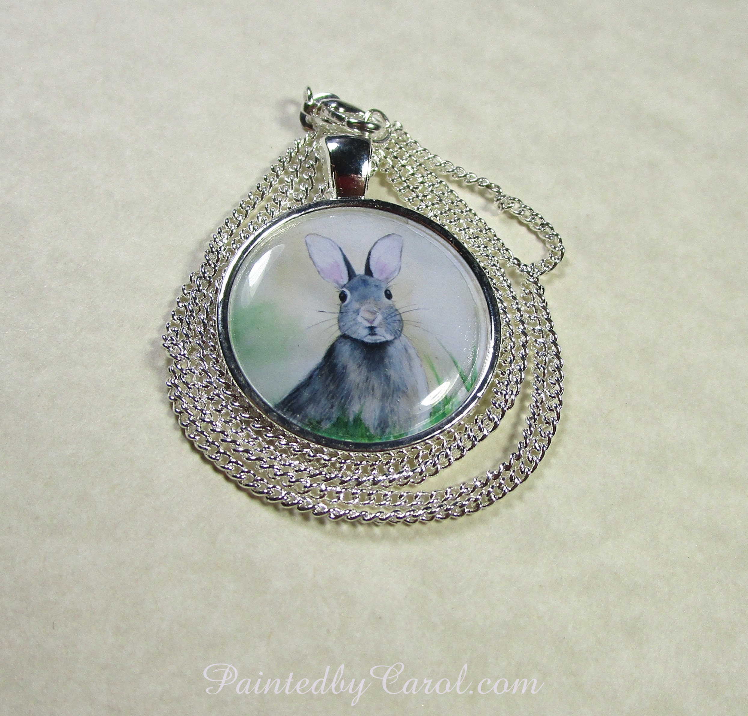 Bunny Rabbit Pendant Bunny Necklace Bunny Jewelry Bunny | Etsy