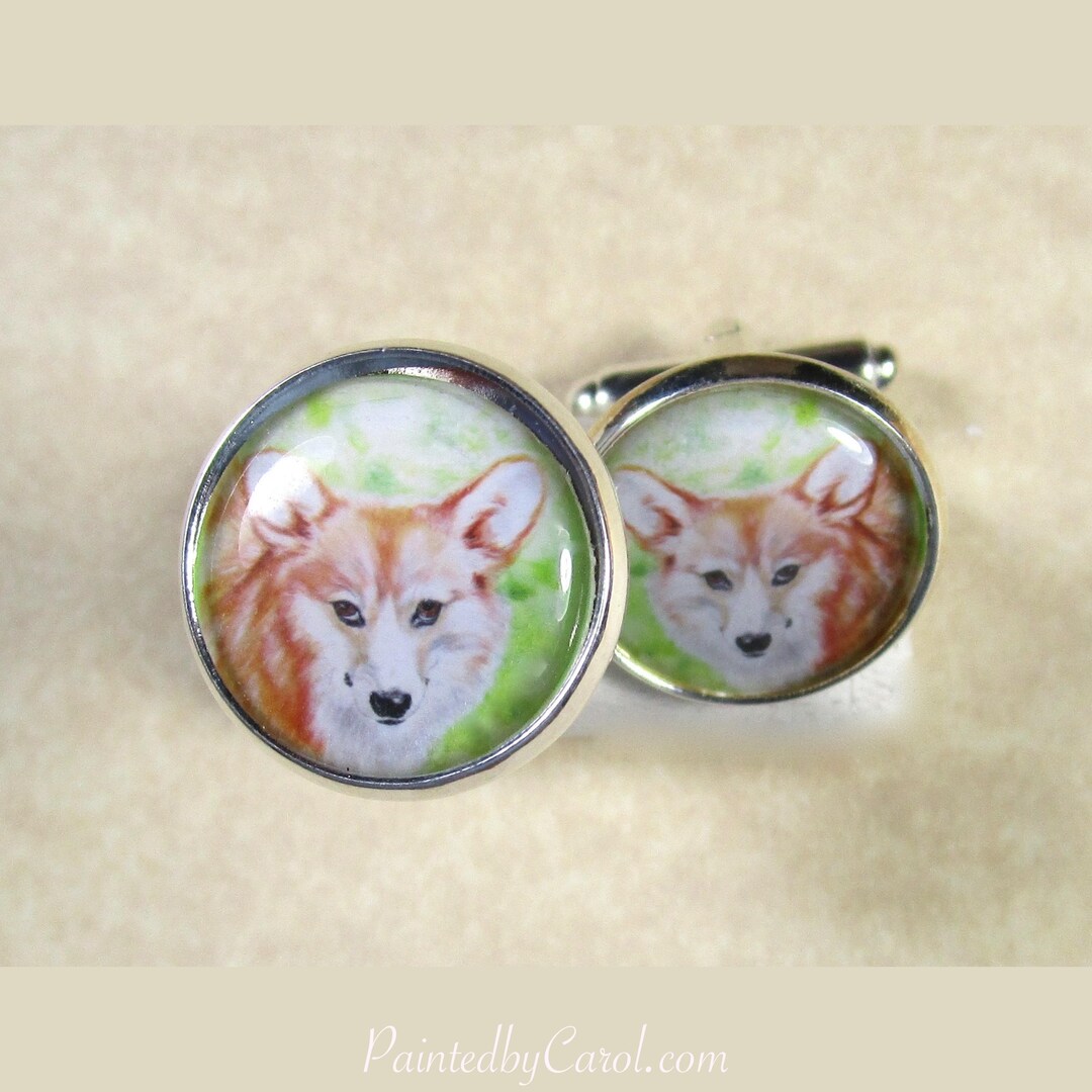 Corgi Cufflinks, Red Pembroke Welsh Corgi Mens Gifts, Corgi Accessories ...