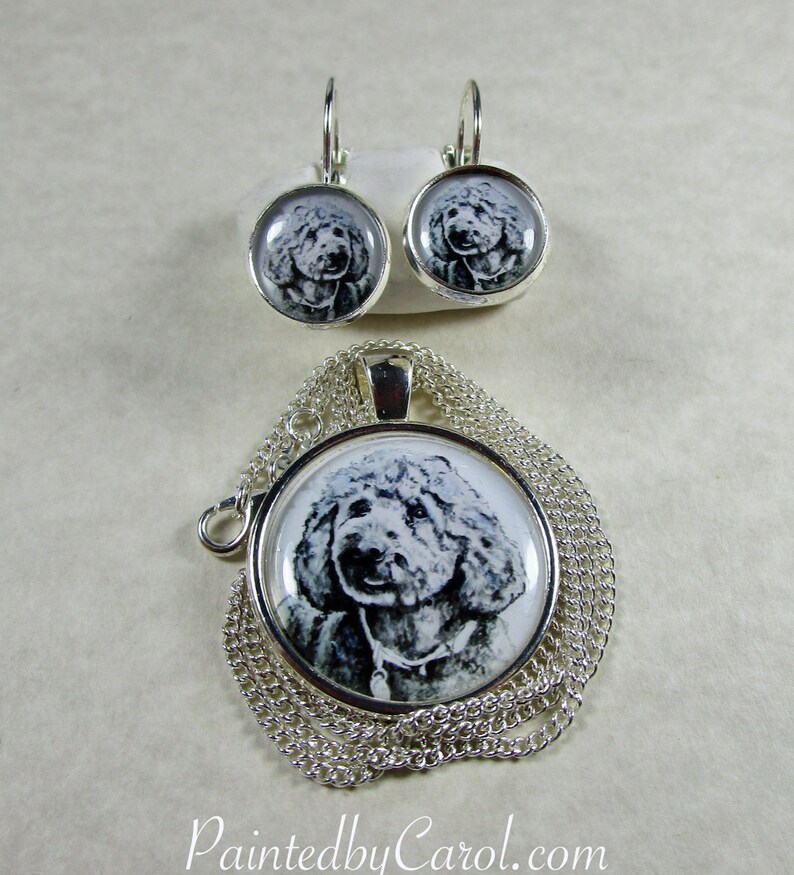 Labradoodle Pendant, Black Labradoodle Necklace, Labradoodle Jewelry ...