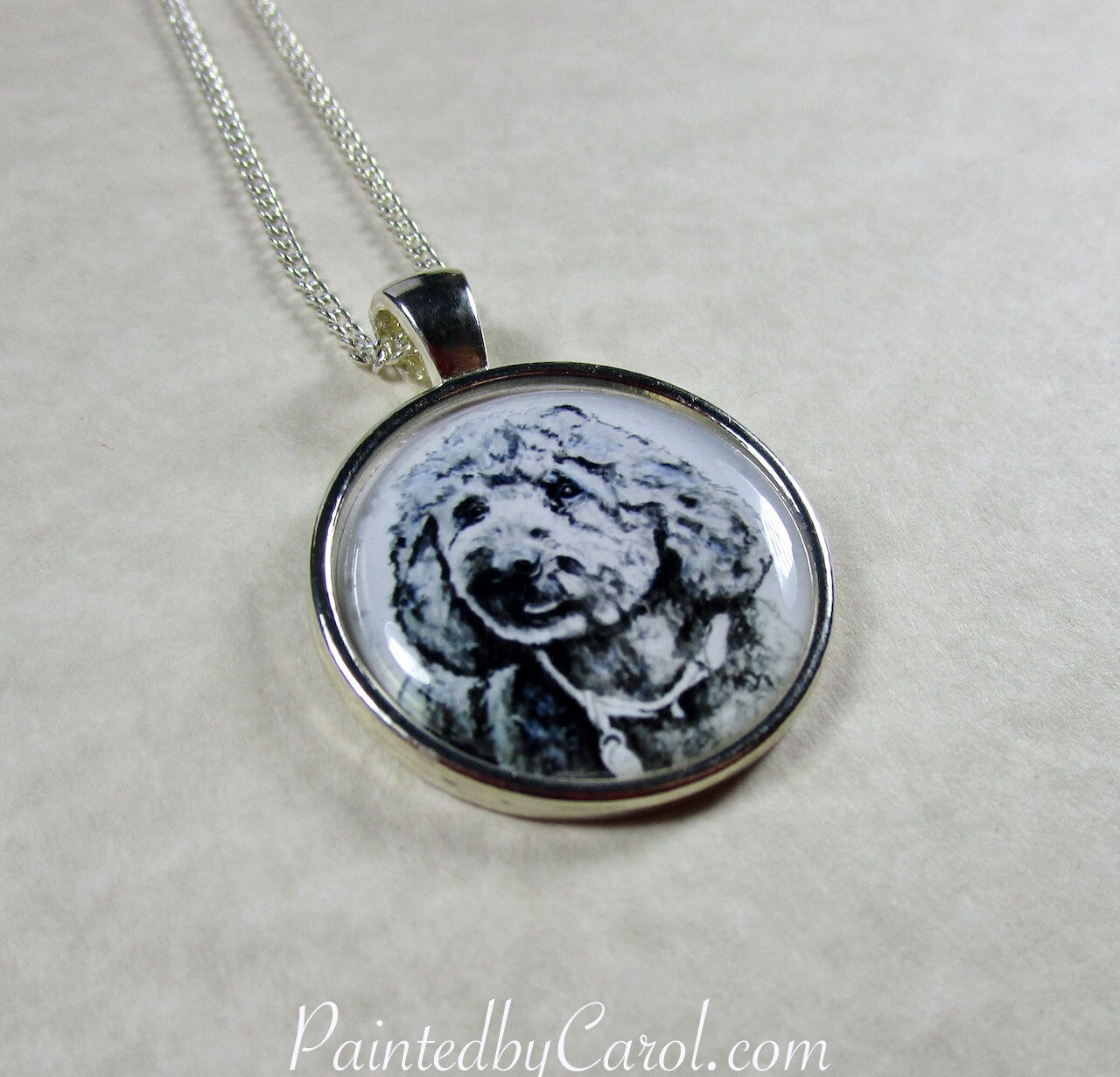 Labradoodle Pendant, Black Labradoodle Necklace, Labradoodle Jewelry ...