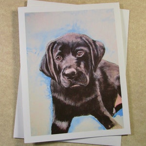Black Lab Note Cards, Labrador Retriever Stationery, Black Lab Cards ...