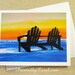 Beach Sunset Note Cards Blank Beach Sunset Note Card Set - Etsy
