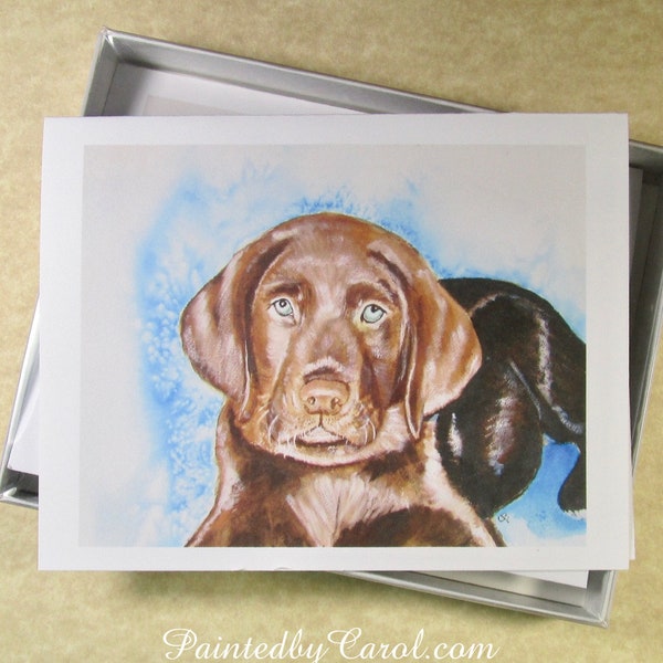 Chocolate Lab Card - Etsy