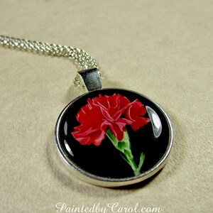 Carnation Earrings, Red Carnation Jewelry, Carnation Studs, Carnation ...