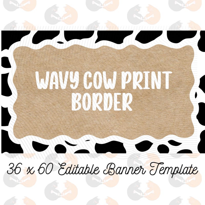 Cow Print Border - Etsy