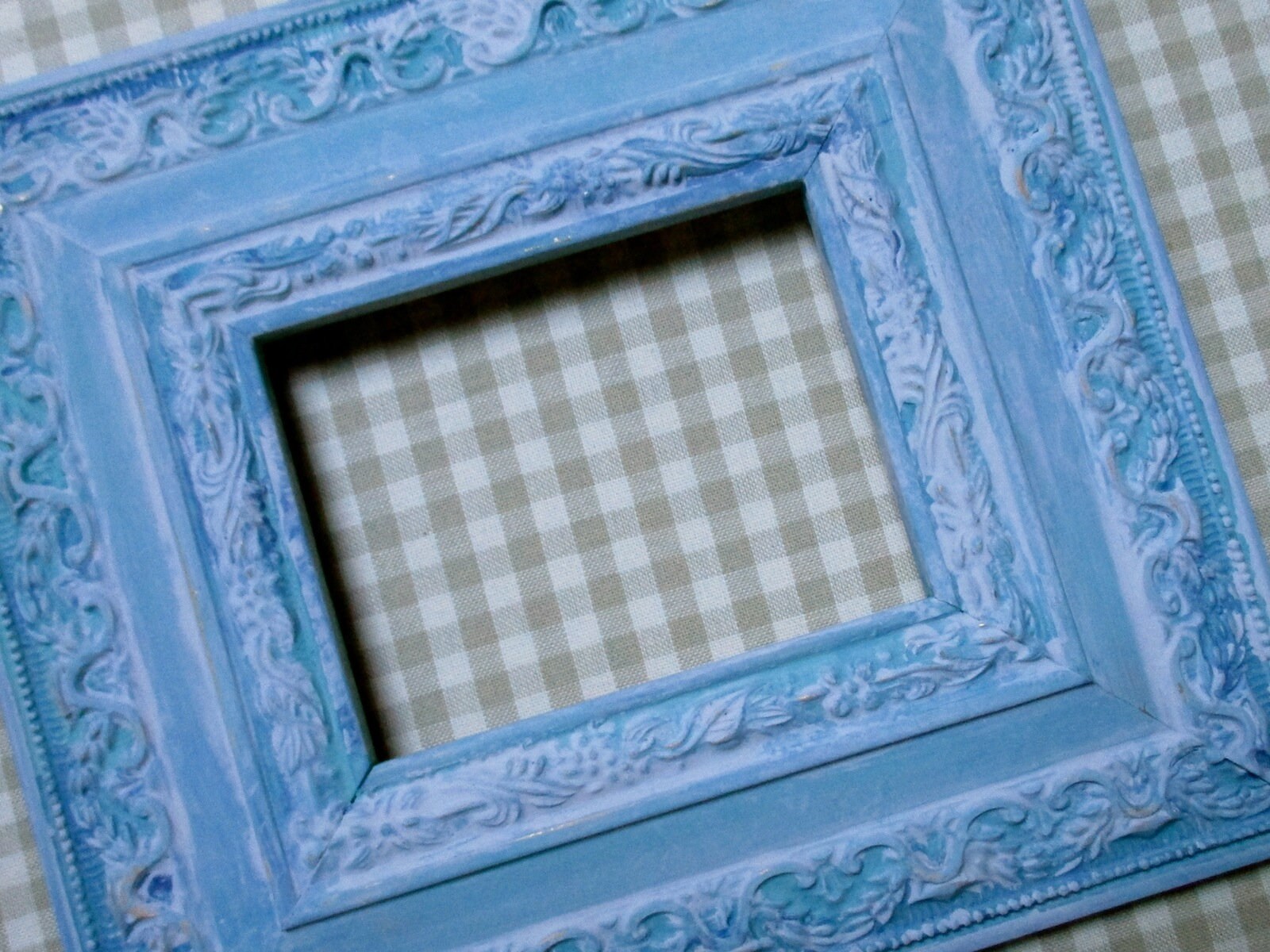 Beach Blues Cottage Frame Set / 3 Ornate Frames / Shabby Chic Frames ...
