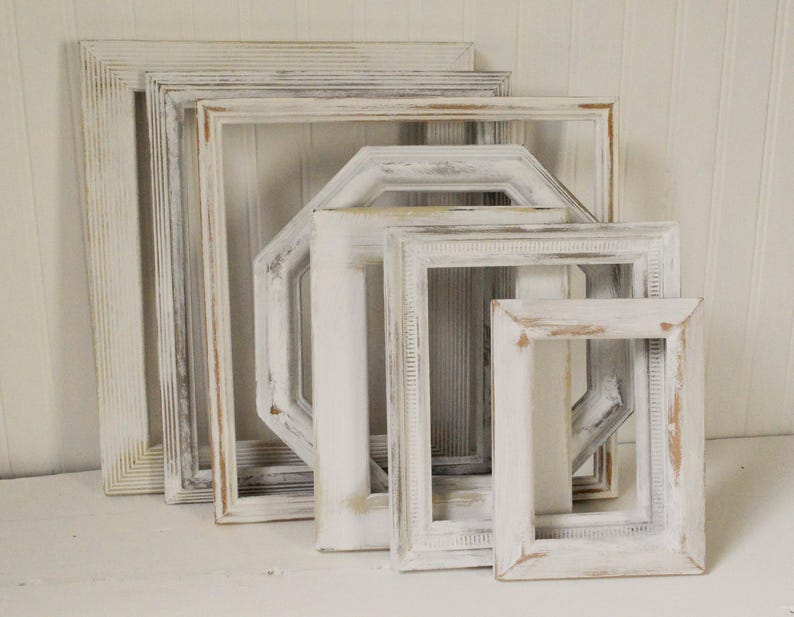 White Frame Set / Frame Set / Shabby Cottage Chic / French Farmhouse ...