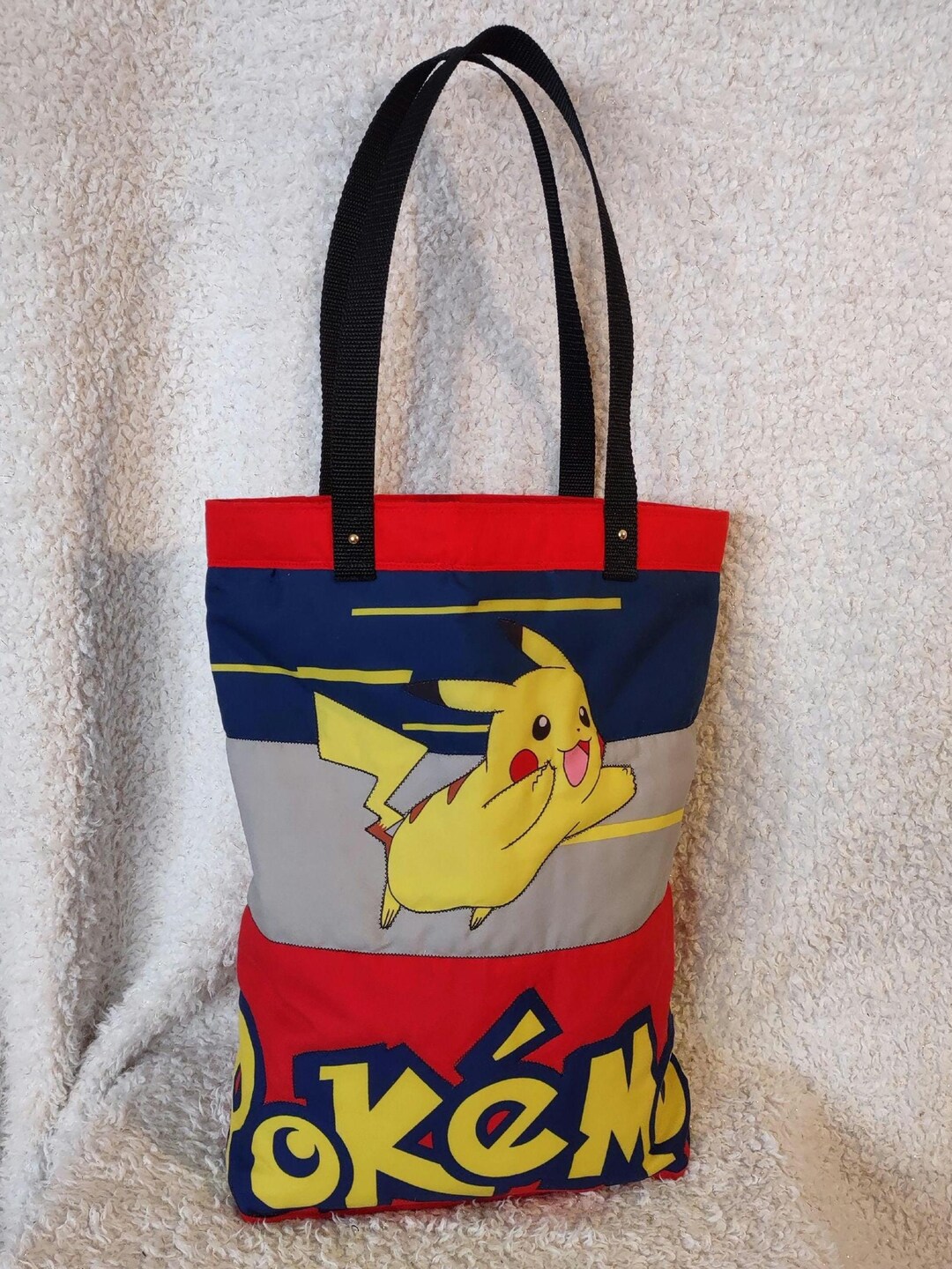 18 Slim Pikachu Tote Bag Upcycled Lightly Quilted - Etsy