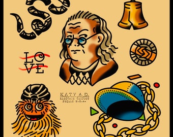 Flash Tattoo Sheet | Etsy