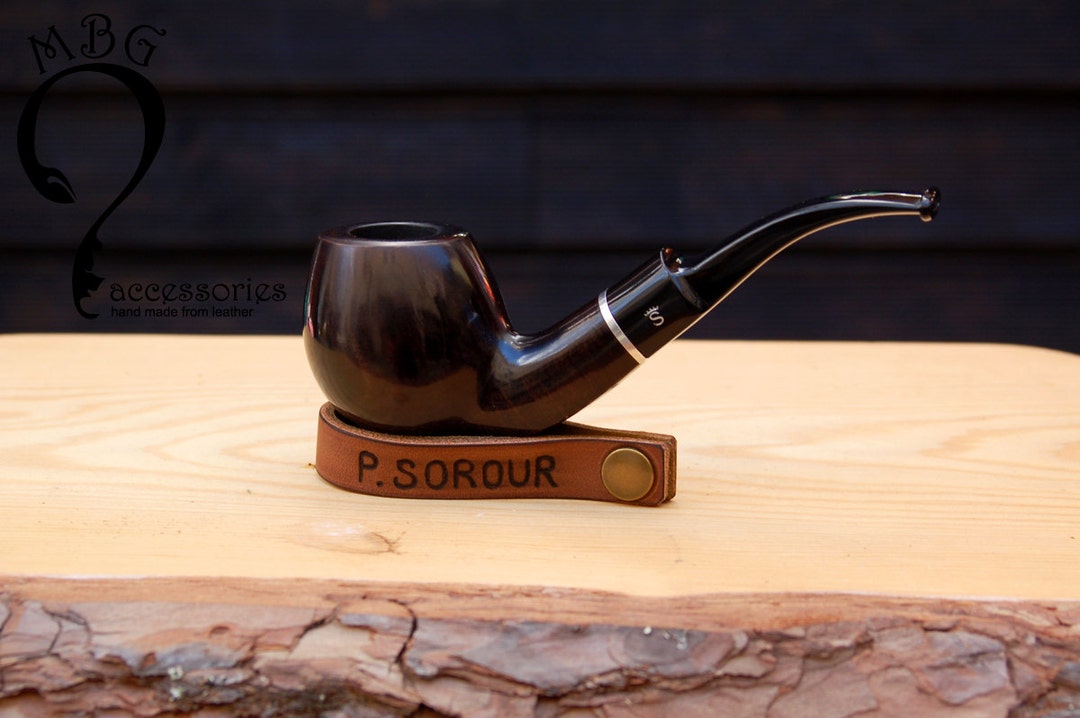 Personalized Leather Pipe Holder- Leather Pipe Stands - Hand Made - Etsy