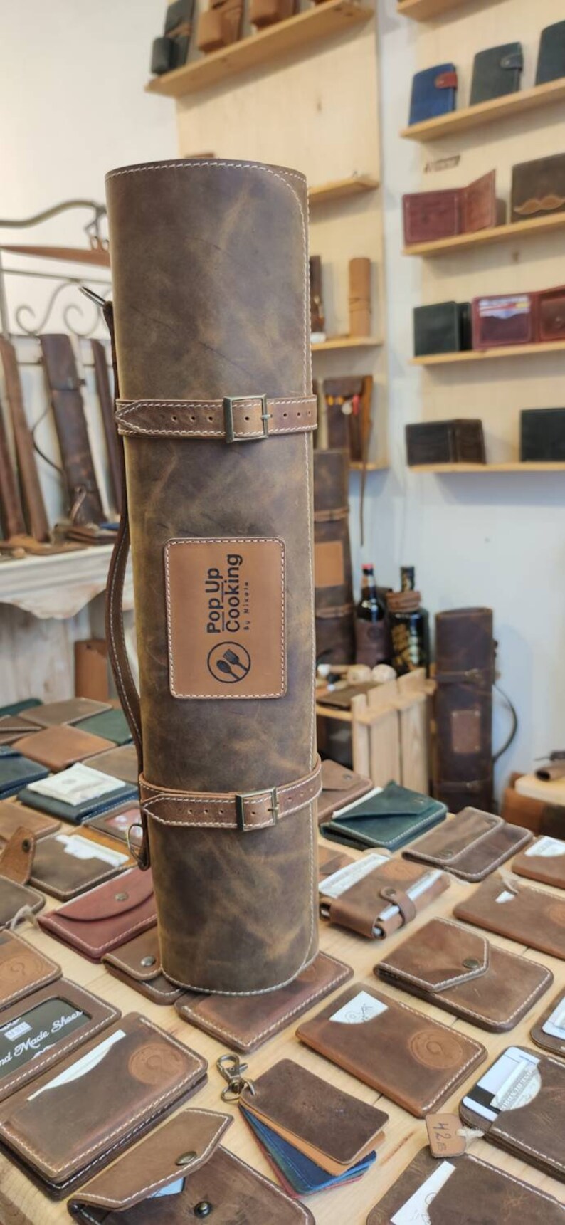 Personalized Leather Knife Roll Bag Knife Holder Leather - Etsy