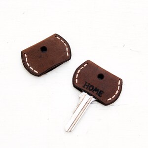 Personalized Set of FIVE - Leather Key Cover -key Topper -key Cap - Etsy