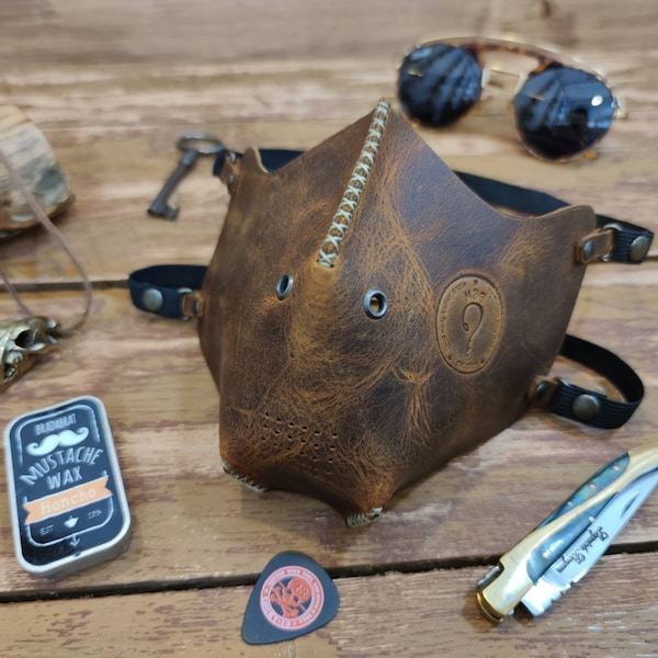 Leather Face Mask - Etsy