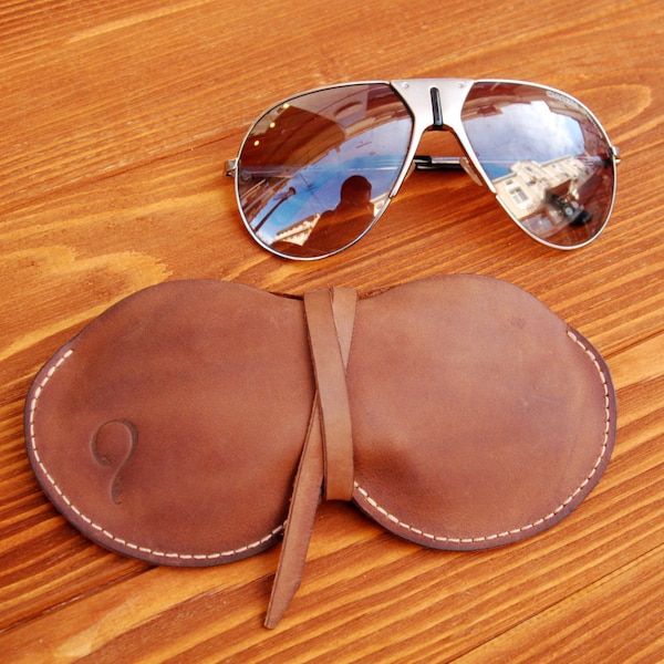 Leather Eyeglass Case Etsy