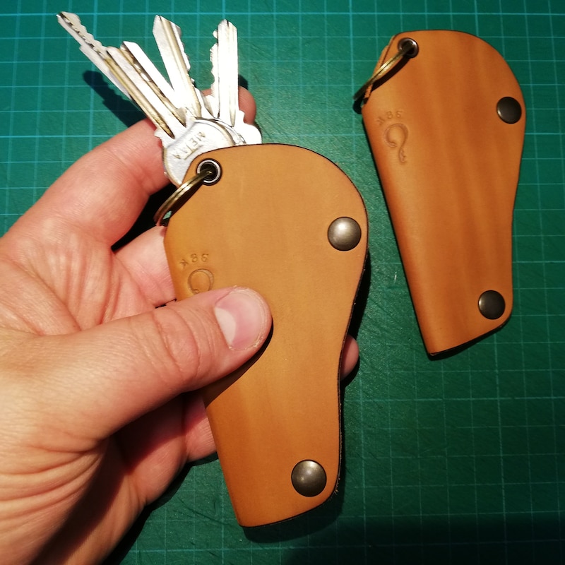 Leather Key Chain - Etsy
