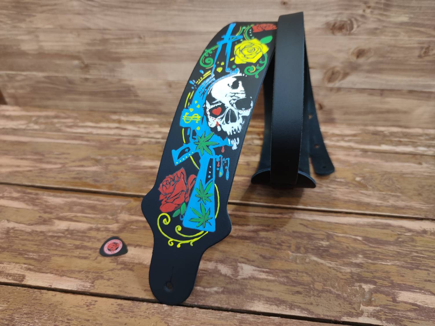 Custom Leather Guitar Strap Bass Guitar Strap Acoustic | Etsy