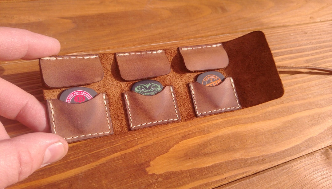 Personalized Leather Guitar Pick Wallet , Guitar Pick Holder,leather ...