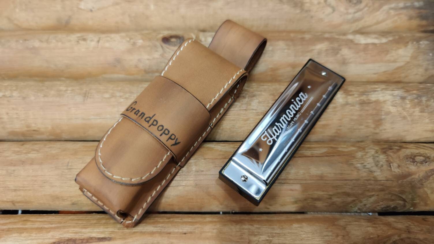 Personalized Leather Harmonica Case for One 10 Hole Diatonic | Etsy
