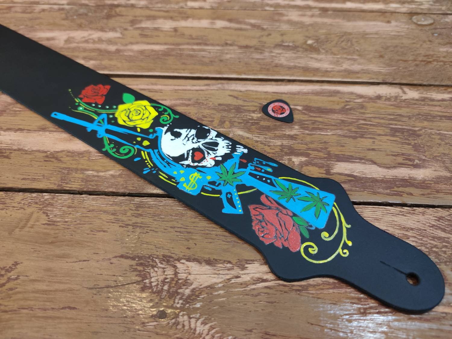 Custom Leather Guitar Strap Bass Guitar Strap Acoustic | Etsy