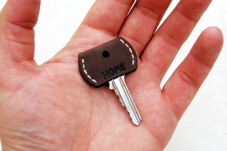Personalized Set of Two- Leather Key Cover -key Topper -key Cap - Etsy