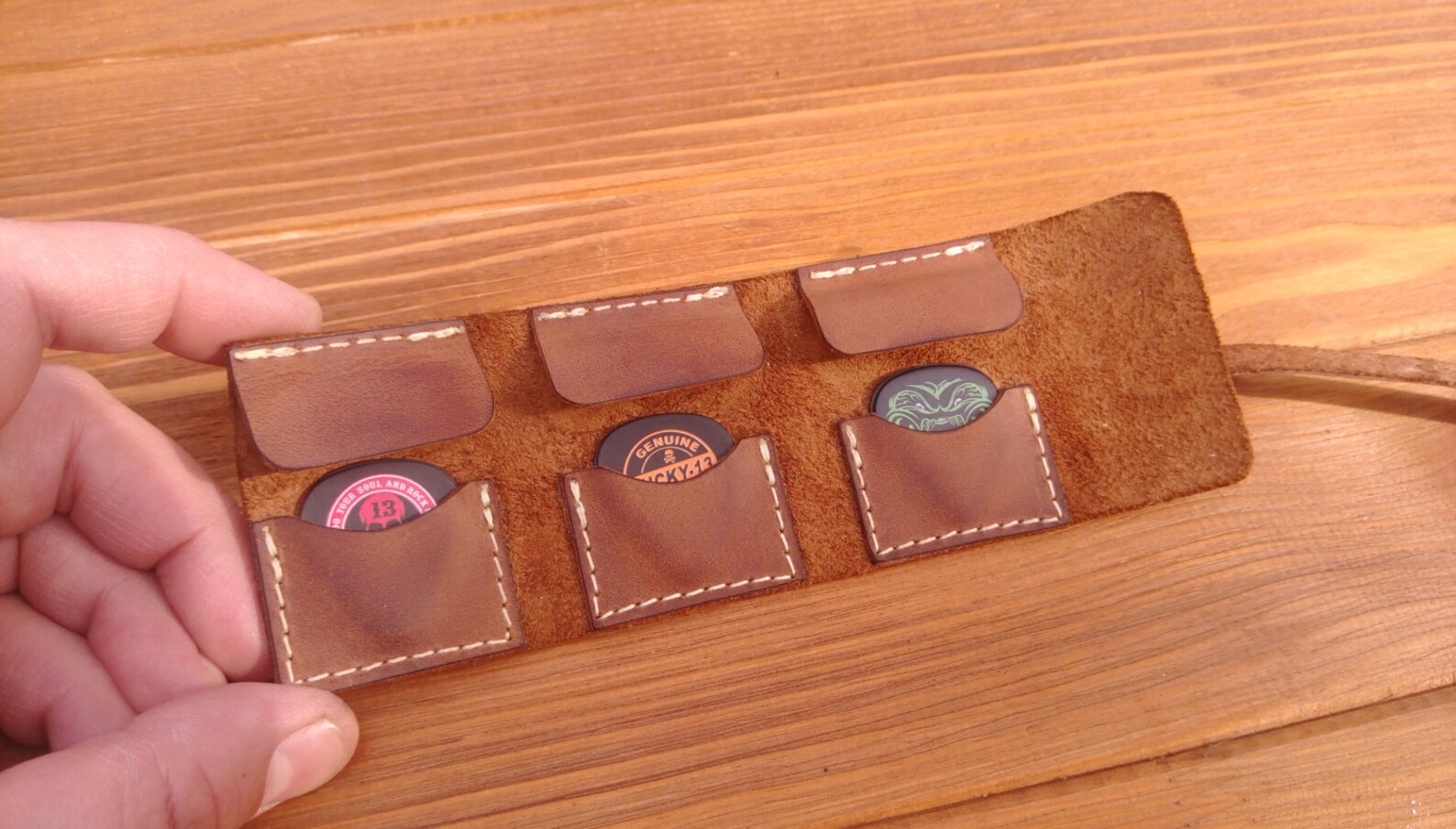 Personalized Leather Guitar Pick Wallet , Guitar Pick Holder,leather ...