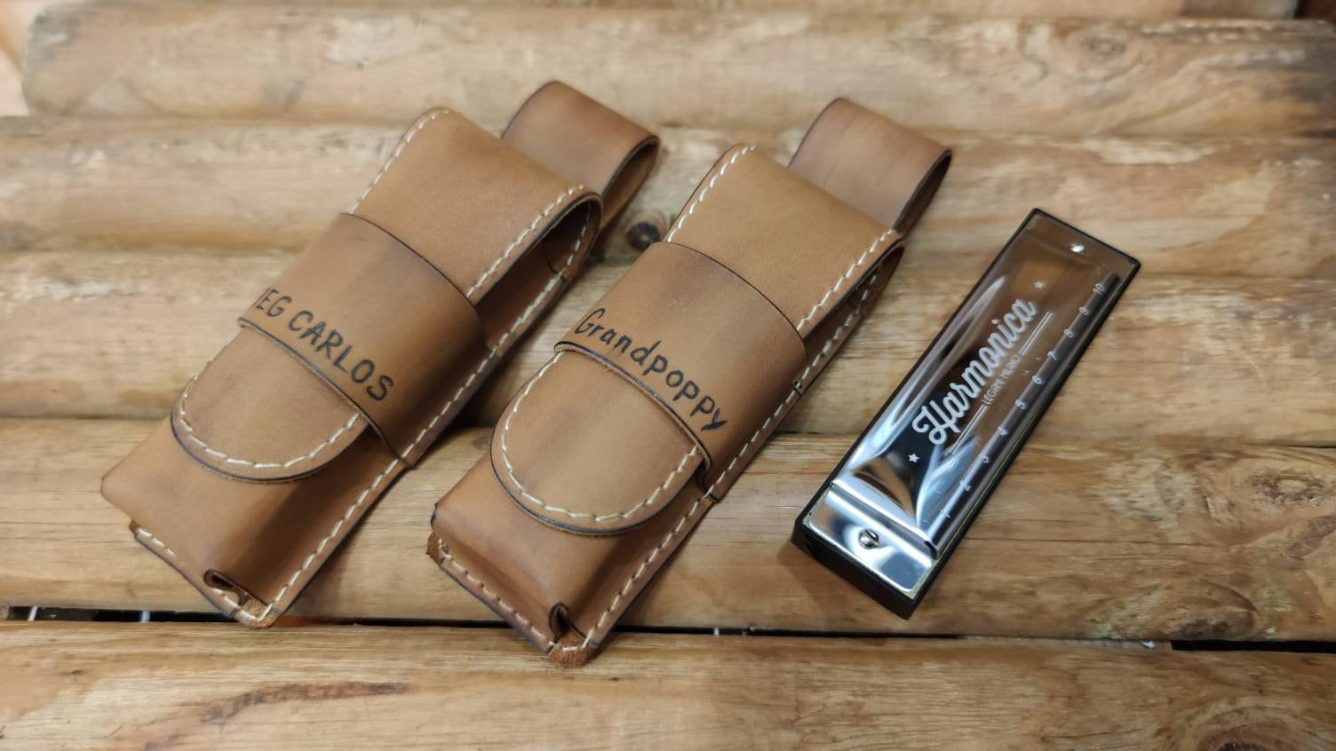 Personalized Leather Harmonica Case for One 10 Hole Diatonic | Etsy