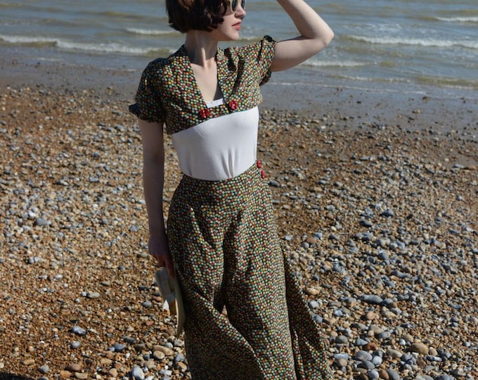 Lillian- Early 1930s Inspired Silk Beach Pyjamas - Etsy