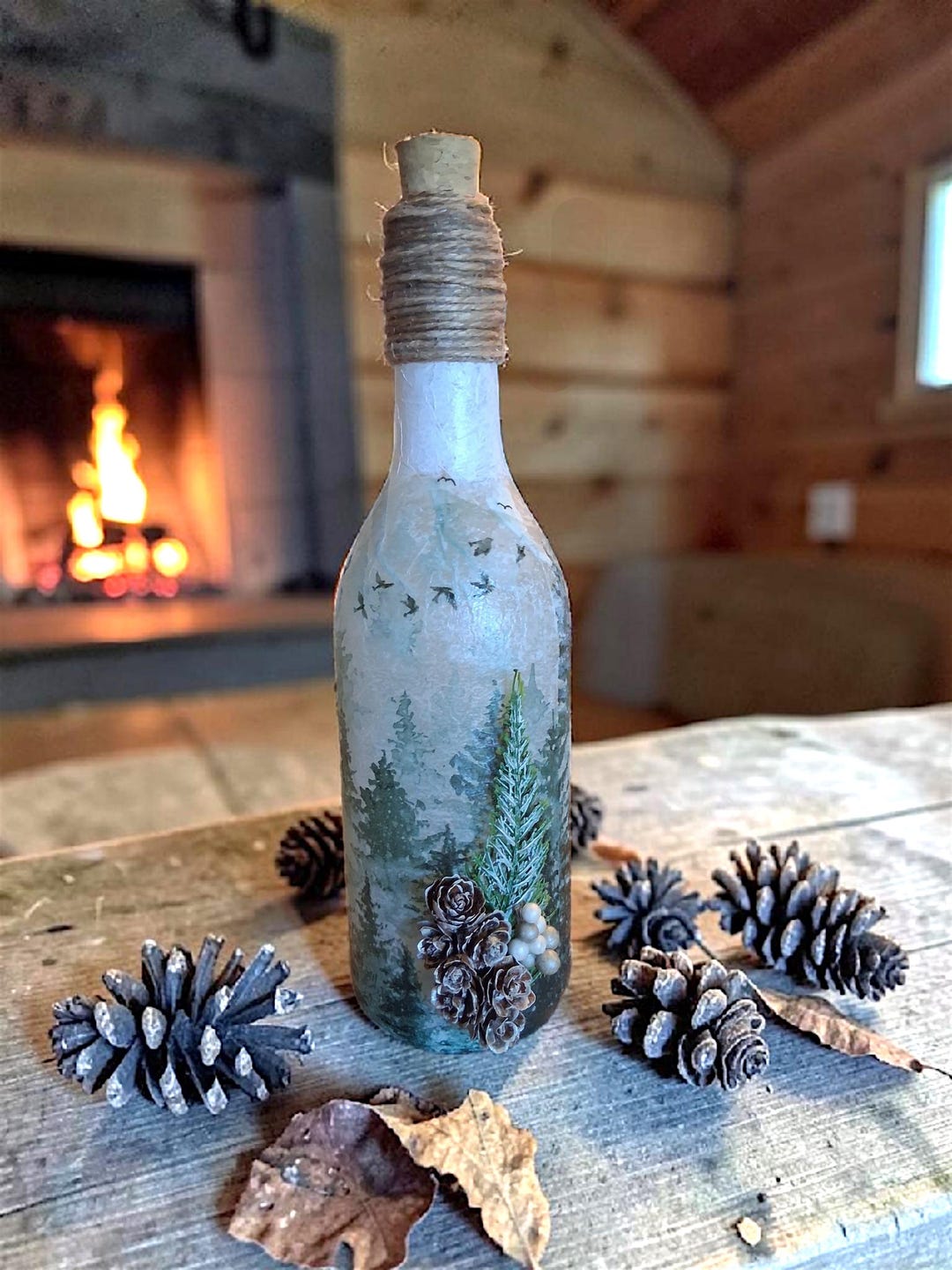 Decorative Glass Bottle - Etsy
