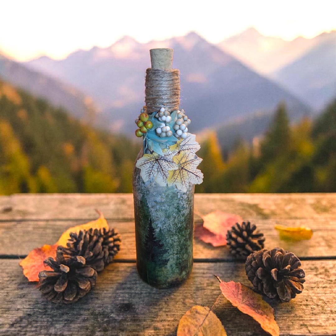 Decorative Glass Bottle - Etsy