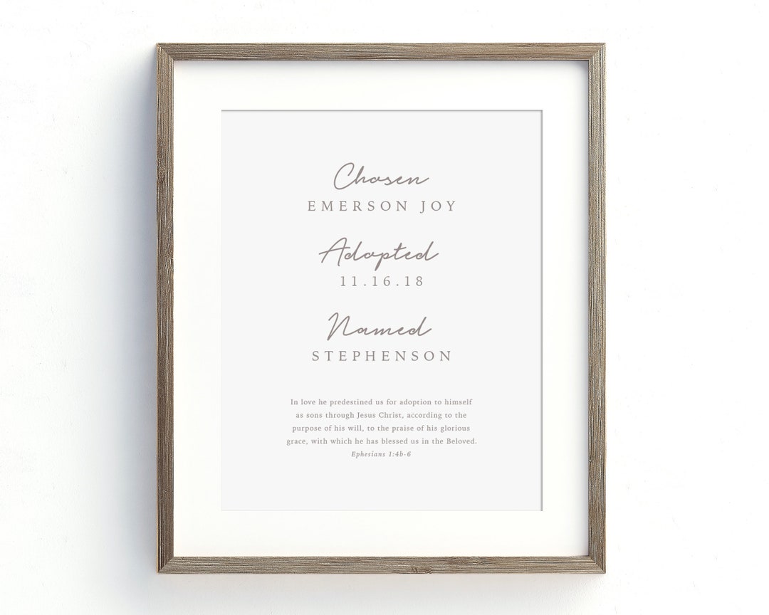 PRINTABLE Adoption Art Print, Customizable Adoption Gift, Adoption Art ...