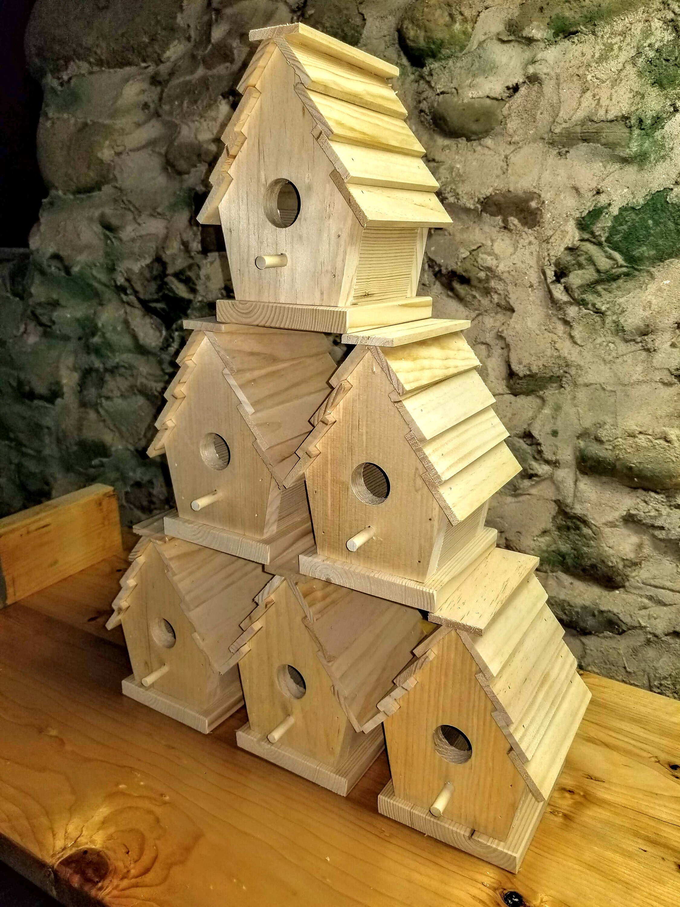 Wooden Birdhouse SIX Eastside Chickadee Houses - Etsy