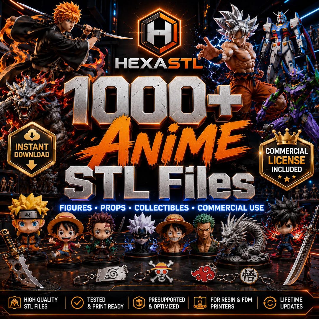 Ultimate Anime Miniature STL Mega Pack – 1000+ 3D Printable Models ...