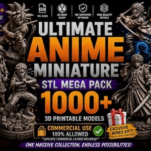 Ultimate Anime Miniature STL Mega Pack – 1000+ 3D Printable Models ...