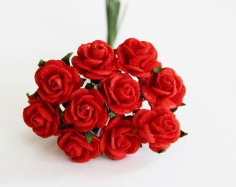 Red Paper Roses | Etsy