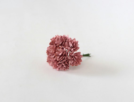 50 pcs Maroon asters paper flowers Wholesale pack | Etsy