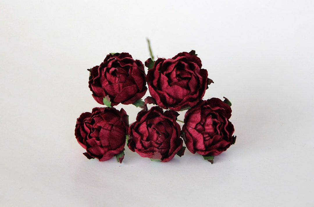 25 Pcs Burgundy Ranunculus / Burgundy Peonies / Wholesale - Etsy