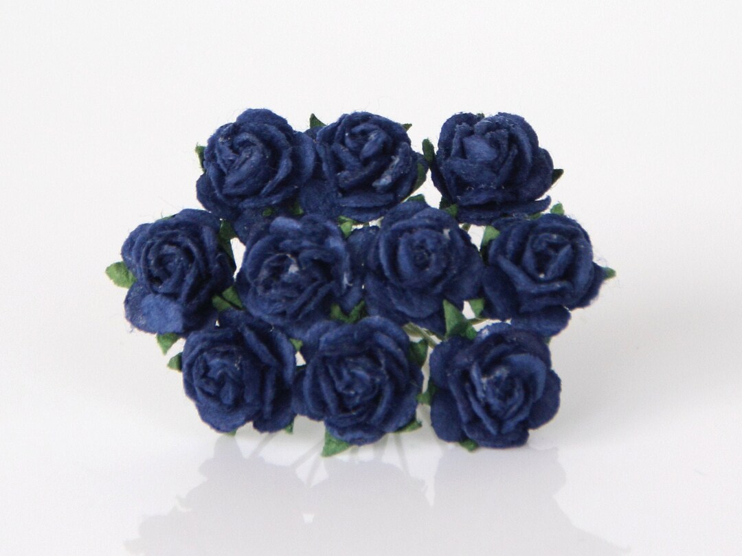 100 Pcs Navy Blue Paper Rose / 1cm Roses / Mulberry Paper - Etsy